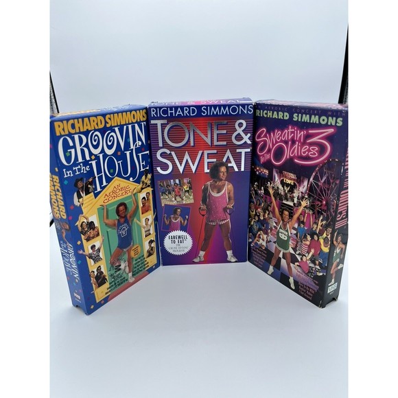 Richard Simmons | Media | Richard Simmons 3 Vhs Tape Lot Vintage Instructional Aerobics Exercise ...